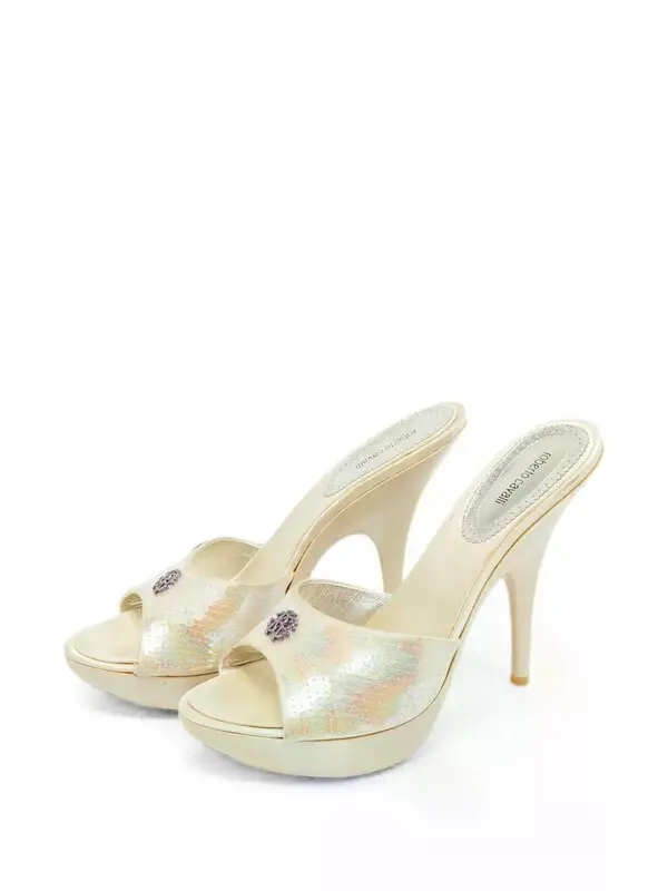 Roberto Cavalli Sequin Embellished Heeled Sandals