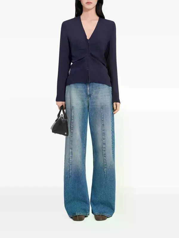 MAISON MARGIELA Gathered V-neck Top