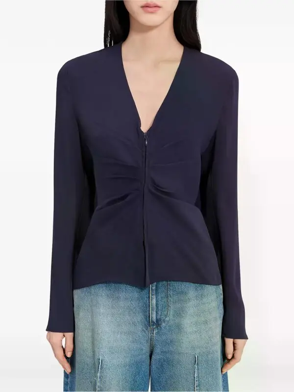MAISON MARGIELA Gathered V-neck Top
