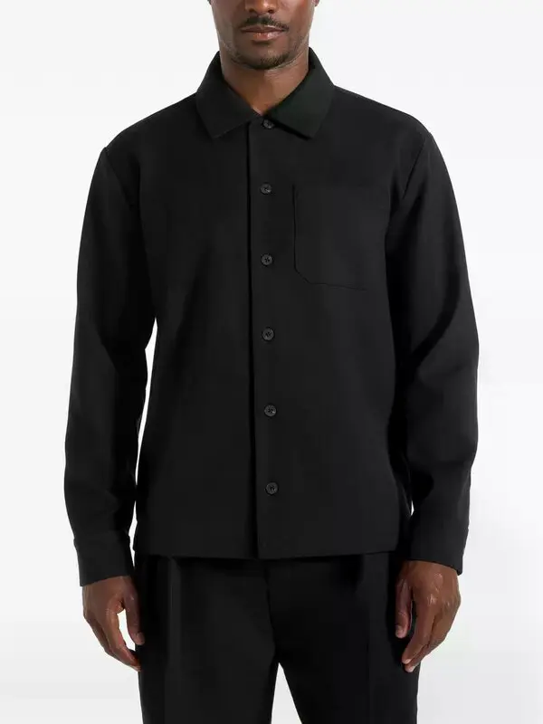 Manière De Voir Valentin In Tailored Overshirt - Black