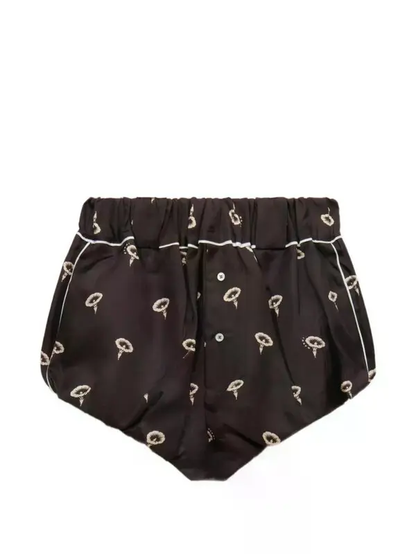 Marni Silk Twill Bloomers With Floral Print