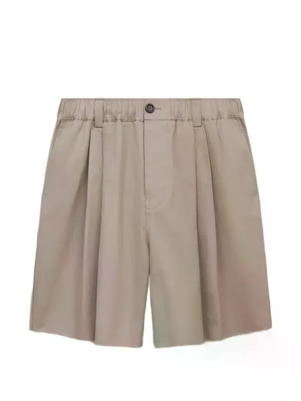 Marni Grey Canvas Pleated Shorts
