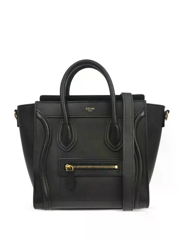 Celine Nano Luggage Two-way Handbag - Black