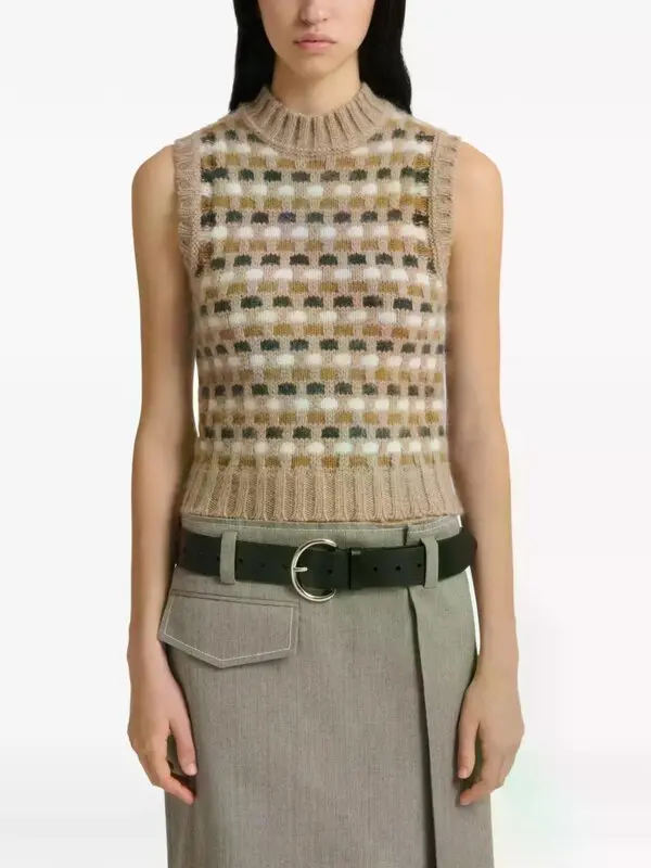 Marni Shetland Wool Jacquard Vest