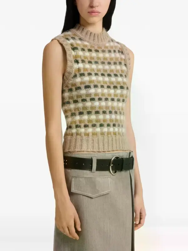 Marni Shetland Wool Jacquard Vest