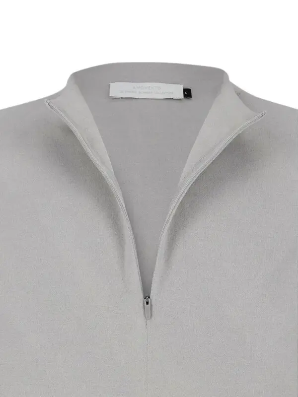 AMOMENTO Half Zip Knit