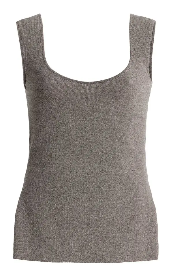 RÓHE Long Knitted Bustier Top - Grey