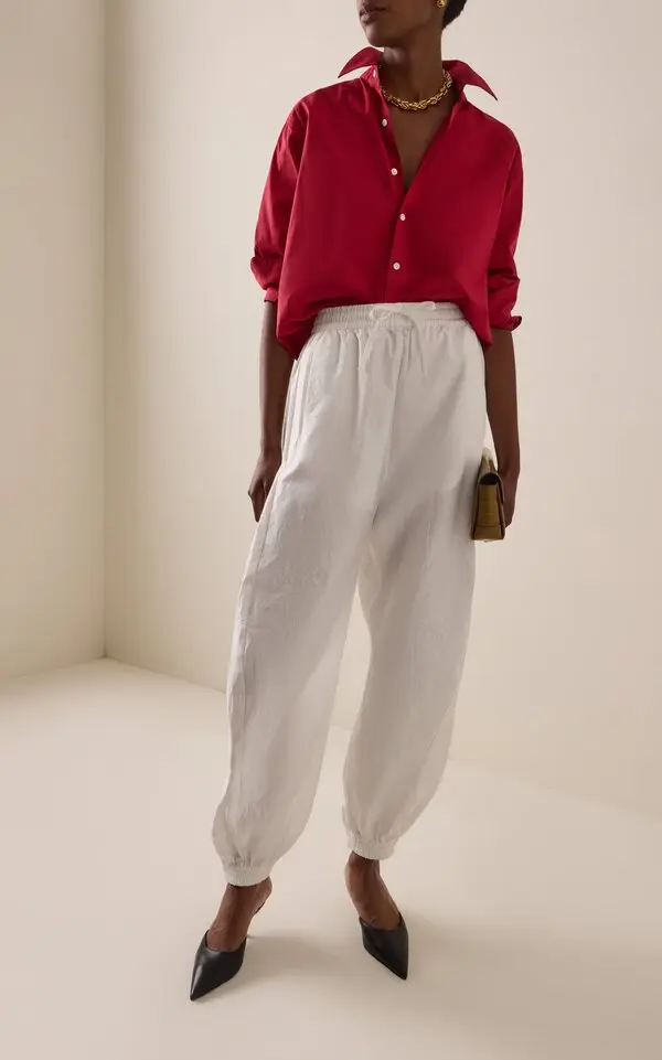 RÓHE Cotton-blend Balloon Track Pants