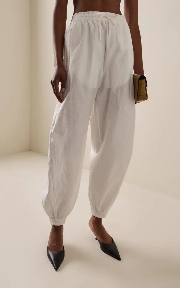 RÓHE Cotton-blend Balloon Track Pants