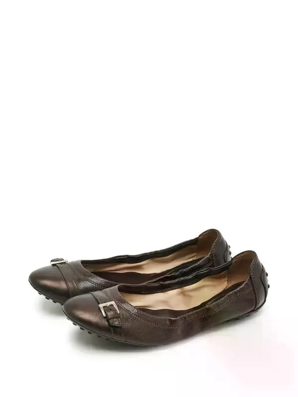 TOD'S Buckle-detail Ballet Flats - Brown