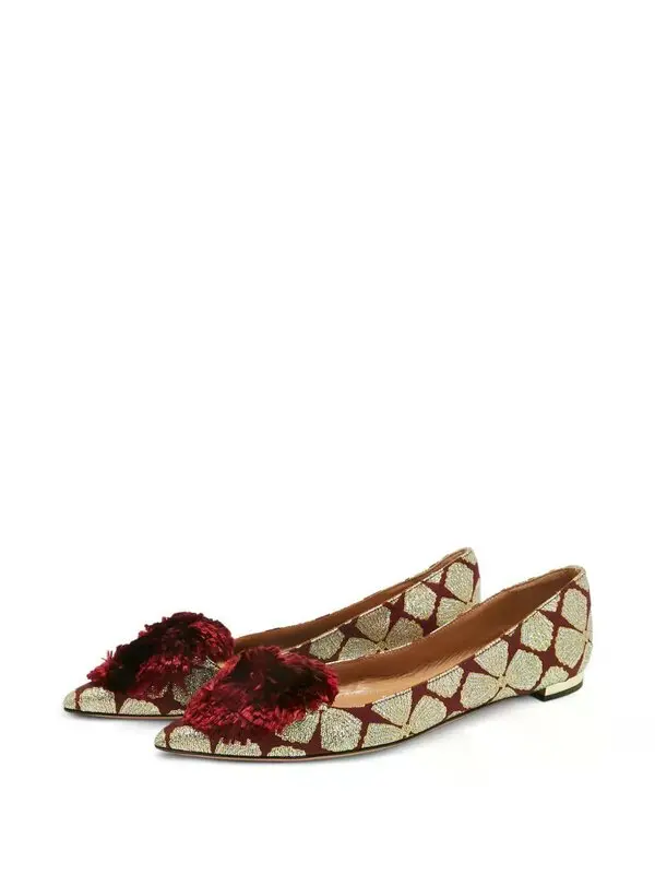 AQUAZZURA Tropicana Ballet Flats - Red