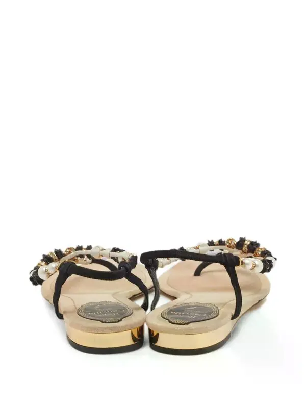 Rene Caovilla Embellished Thong Flat Sandals