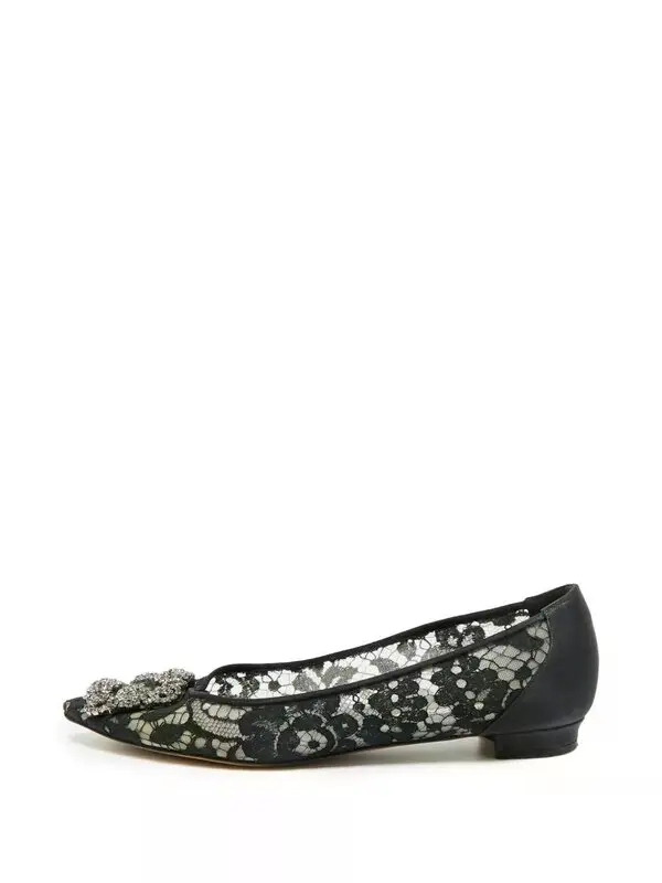 Manolo Blahnik Hangisi Ballet Flats - Black