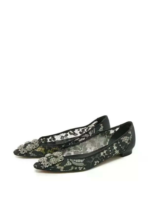 Manolo Blahnik Hangisi Ballet Flats - Black