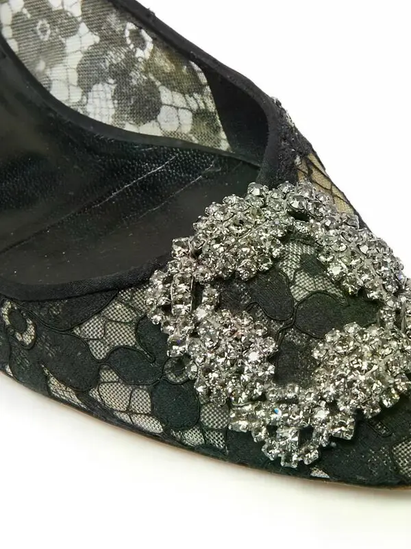 Manolo Blahnik Hangisi Ballet Flats - Black