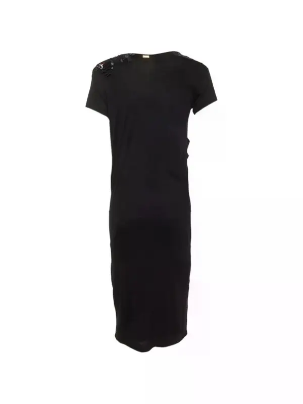 Escada Sequin Embellished Asymmetric Midi Dress