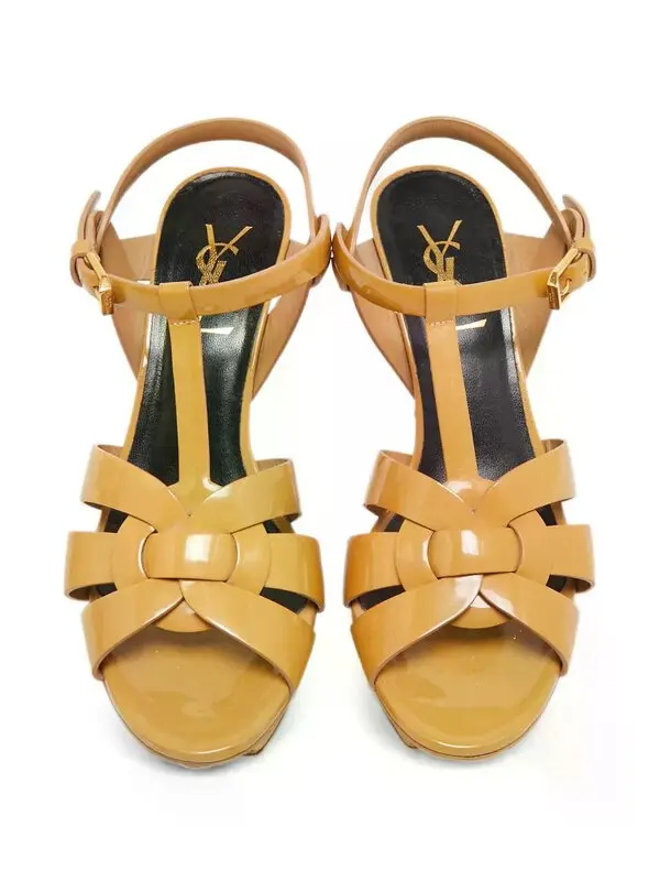 Saint Laurent Tribute Interlaced Heeled Sandals