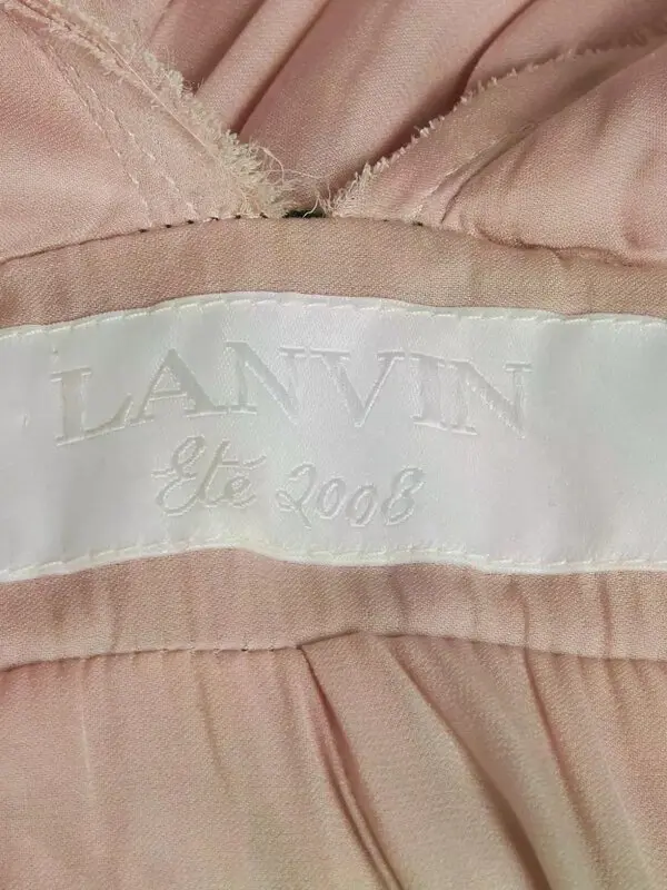 LANVIN Pleated V-neck Mini Dress