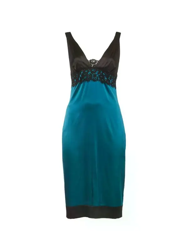 Roberto Cavalli Lace-trim Mini Dress - Blue