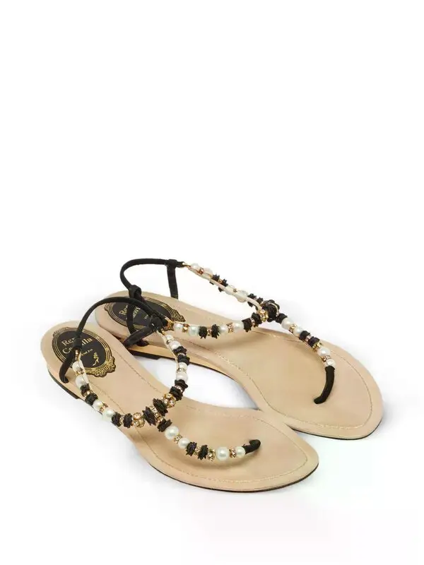 Rene Caovilla Embellished Thong Flat Sandals