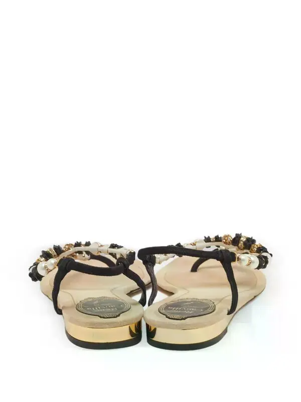 Rene Caovilla Embellished Thong Flat Sandals