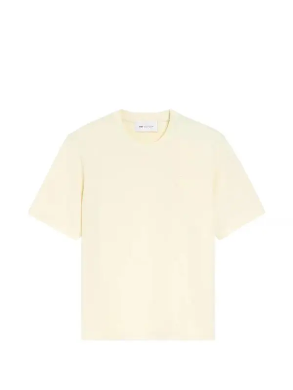 AMI Paris Embossed De Coeur Cotton T-shirt - Neutrals