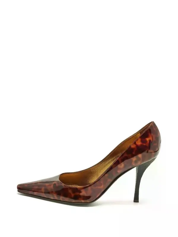 SERGIO ROSSI Tortoise-shell Effect Pointed-toe Stiletto Pumps