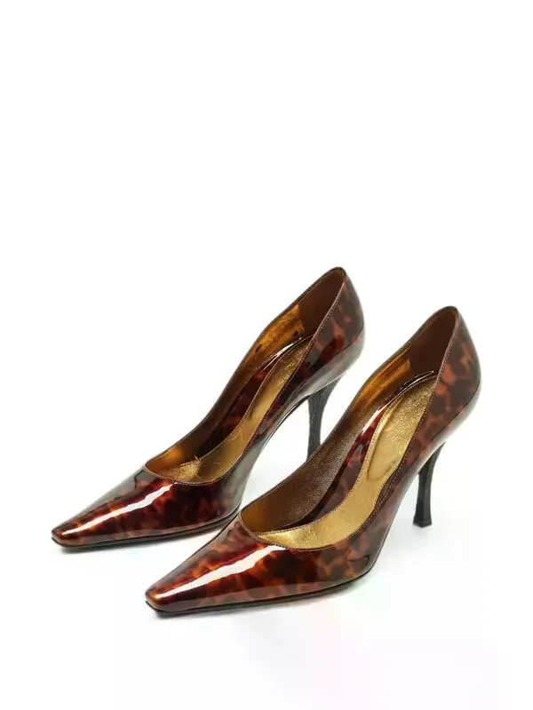 SERGIO ROSSI Tortoise-shell Effect Pointed-toe Stiletto Pumps