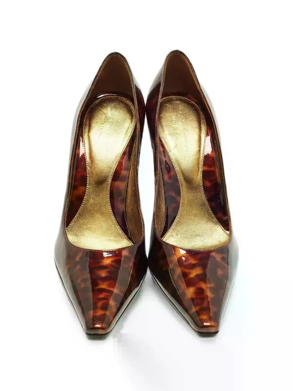 SERGIO ROSSI Tortoise-shell Effect Pointed-toe Stiletto Pumps