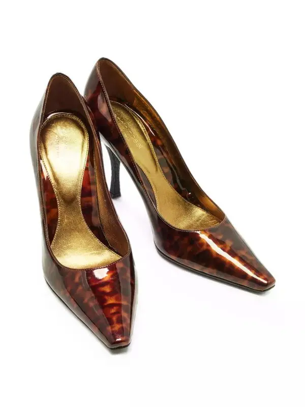 SERGIO ROSSI Tortoise-shell Effect Pointed-toe Stiletto Pumps