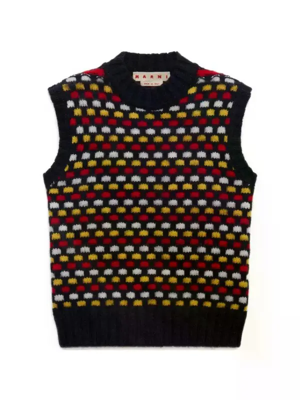 Marni Jacquard Shetland Wool Vest