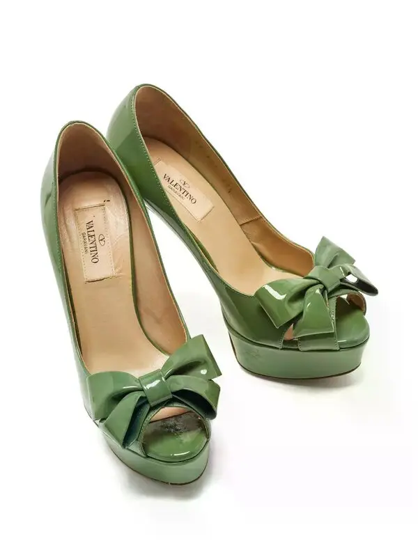 Valentino Garavani Couture Bow Peep-toe Platform Pumps