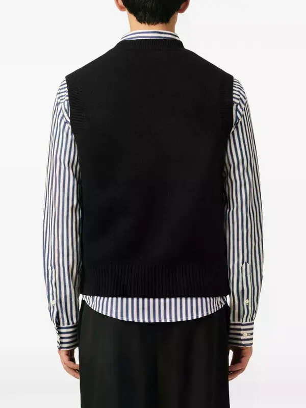 AMI Paris Sleeveless Wool V-neck Sweater