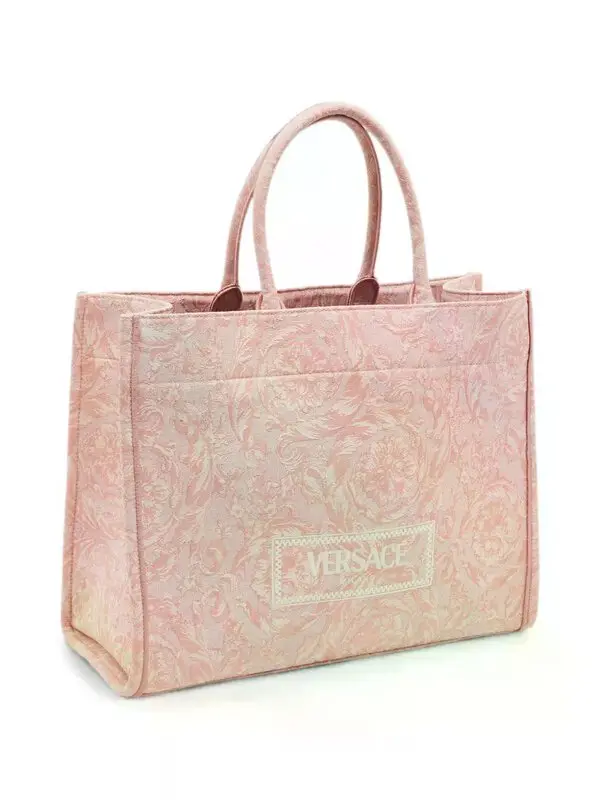 Versace Athena Barocco Jacquard Tote Bag - Pink