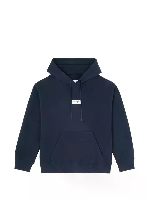 MAISON MARGIELA Unbrushed Cotton Hoodie - Blue