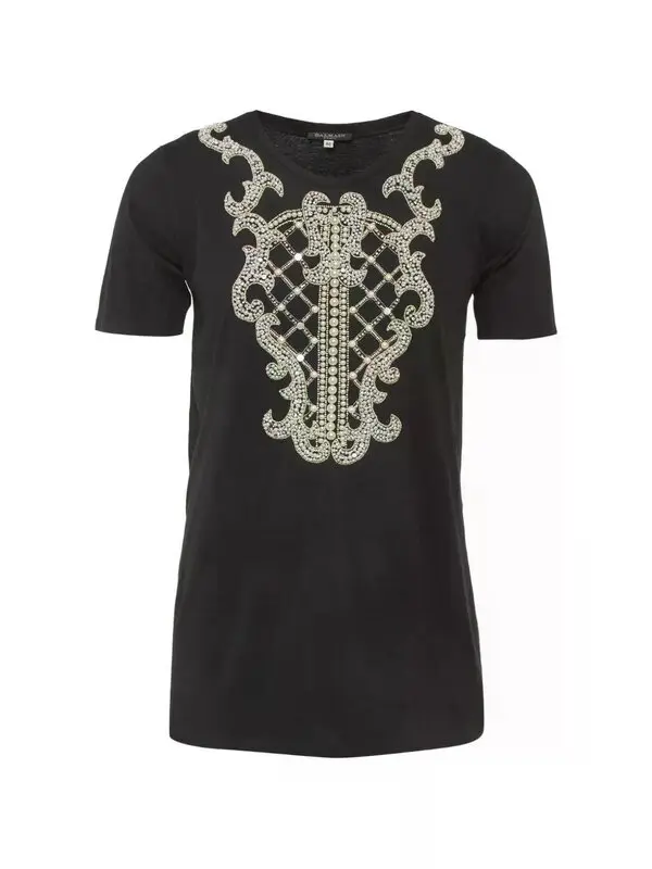 Balmain Pearl Embellished Jersey T-shirt
