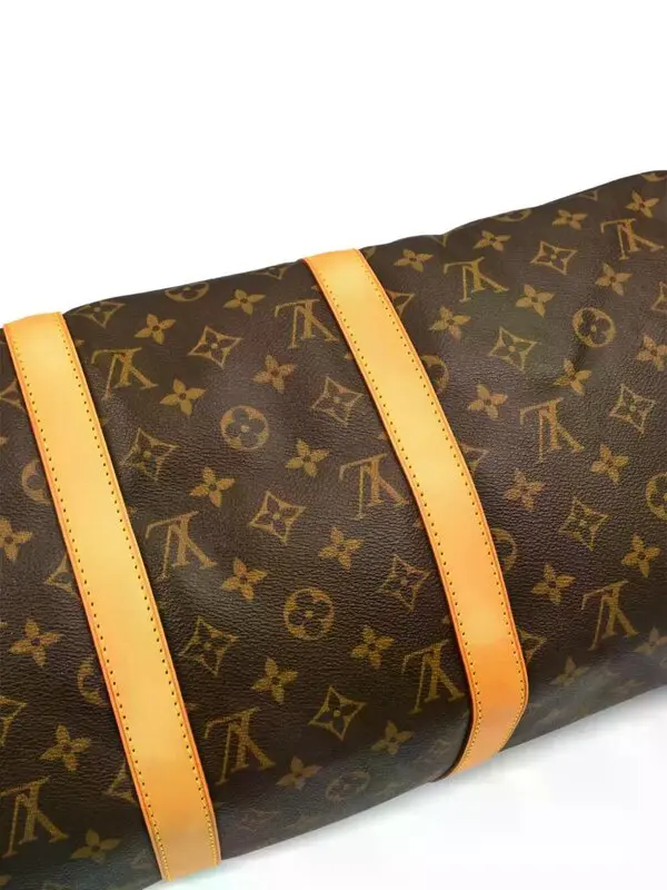 LOUIS VUITTON 2003 Monogram Keepall Bandouliere 50 Luggage Bag - Brown