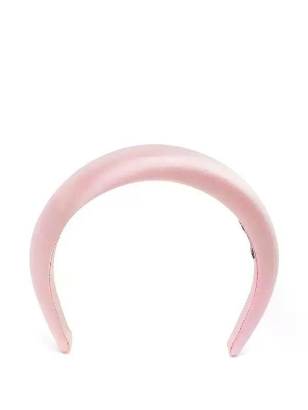 Prada Padded Satin Wide Headband - Pink