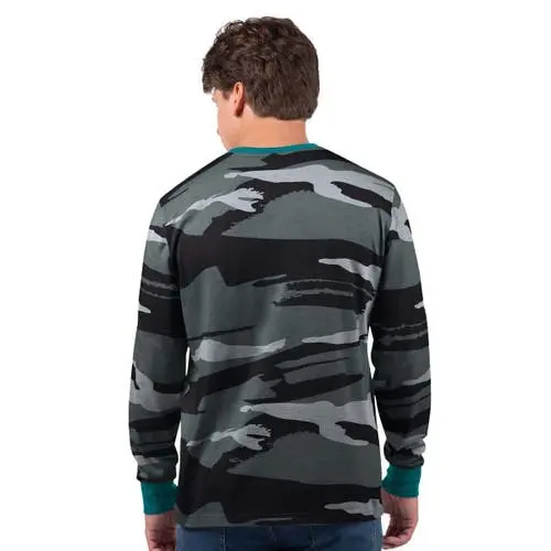 STARTER Charcoal Miami Dolphins Thursday Night Gridiron Vintage Logo Long Sleeve T-shirt - Gray