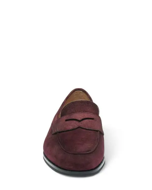 Santoni Suede Carla Loafers - Red
