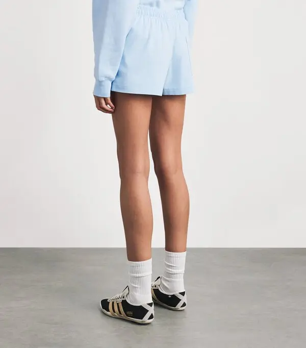SPORTY & RICH Cotton Serif Sweat Shorts