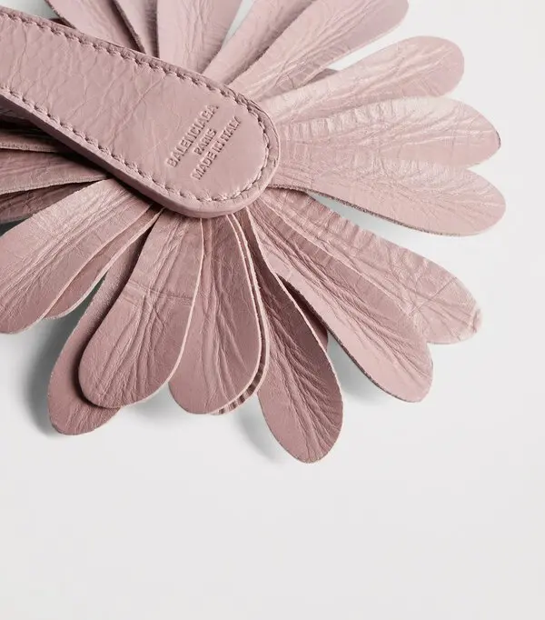 Balenciaga Leather Flower Keychain