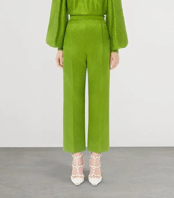 Valentino Garavani Linen-silk Pleated Trousers