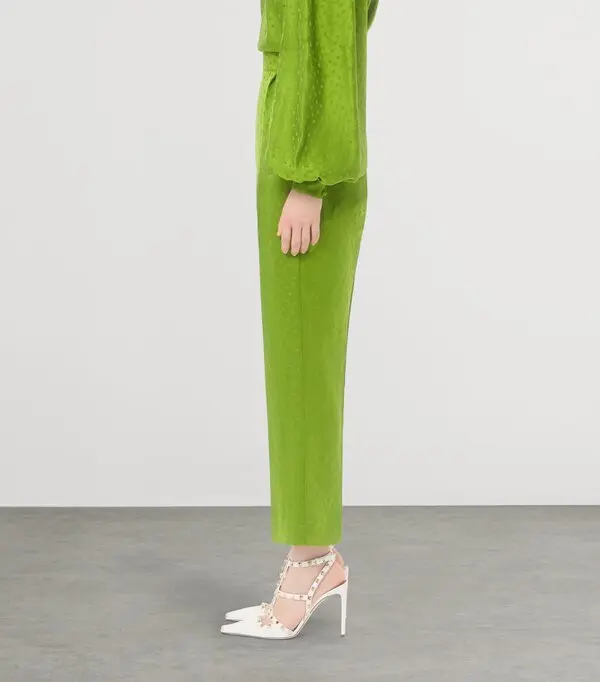 Valentino Garavani Linen-silk Pleated Trousers