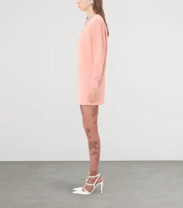 Valentino Garavani Silk Bow-embellished Mini Dress