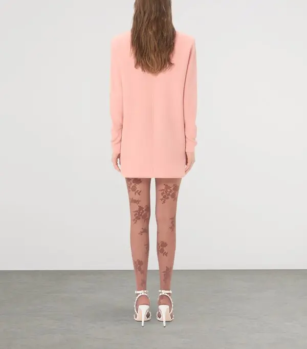 Valentino Garavani Silk Bow-embellished Mini Dress