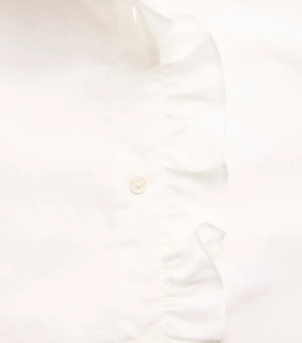 Claudie Pierlot Cotton Poplin Ruffle Blouse