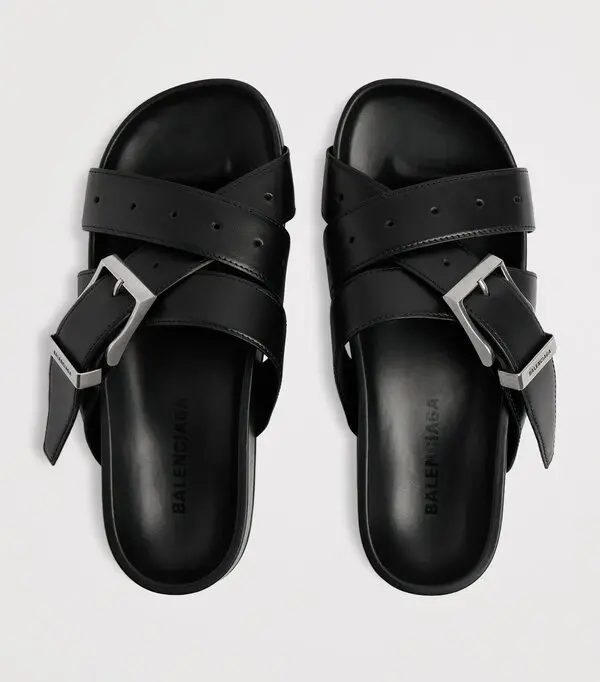 Balenciaga Calfskin Belt Mules