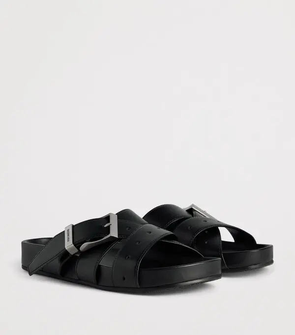 Balenciaga Calfskin Belt Mules