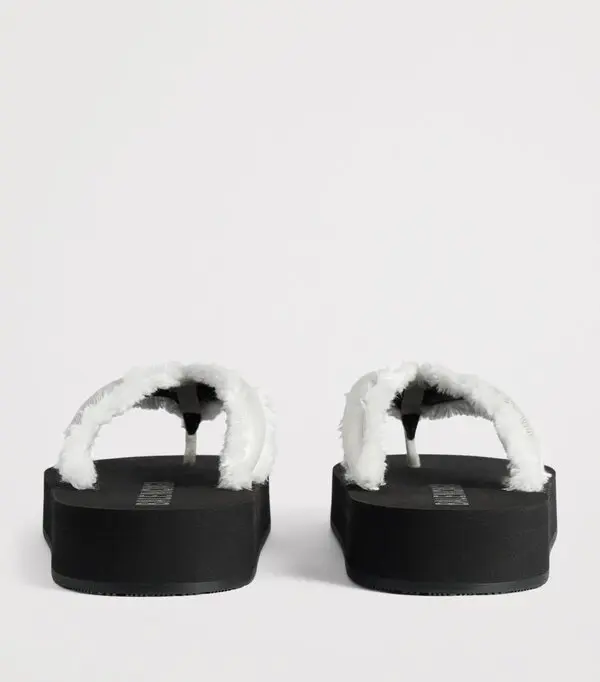 Balenciaga Fringed Jet Lag Flip Flops